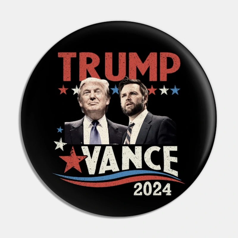 Trump Vance 2024 Retro Stripe Trump JD Vance Pin - Homes Lifes | Weave ...